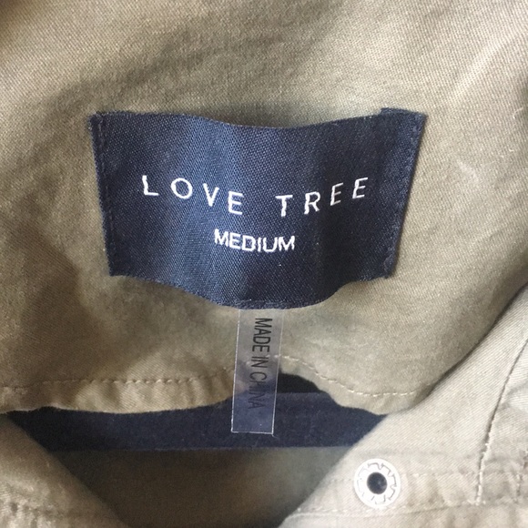 Love Tree | Jackets & Coats | Army Green Military Style Jacket | Poshmark